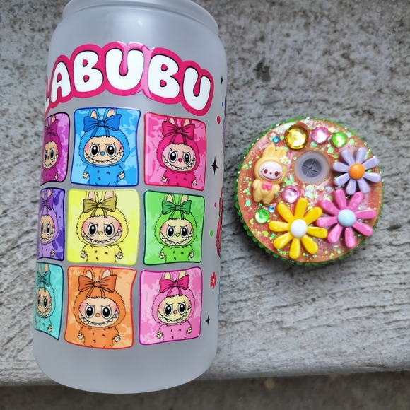 Handmade | Dining | Labubu Frosted Glass Tumbler | Poshmark
